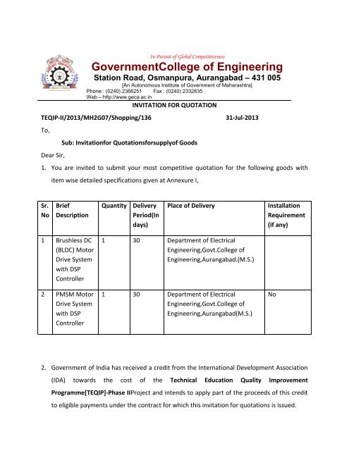 INV Letter GECA ELECT 15 - Government College Of Engineering ...