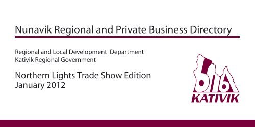 Business Directory - Kativik Regional Government