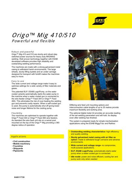 Origo™ Mig 410/510