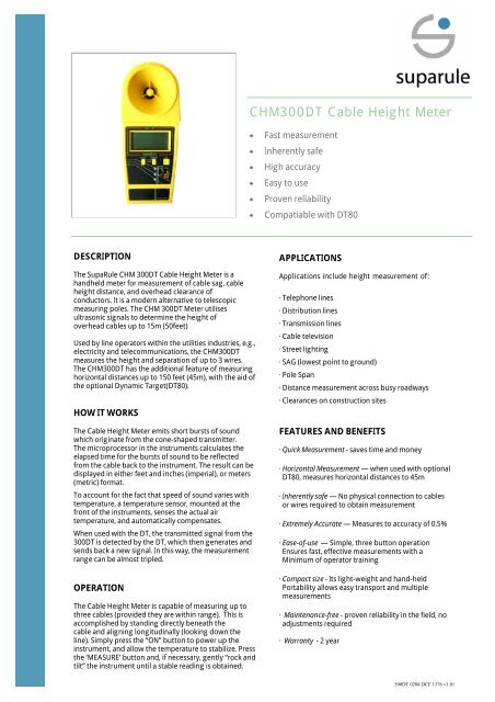 CHM300DT Data Sheet - SupaRule