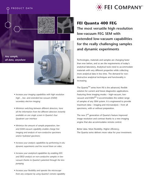 FEI Quanta 400 FEG - FEI Company
