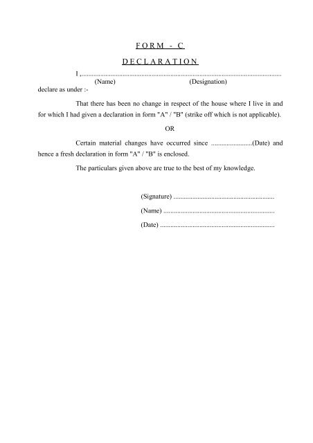 F O R M - B D E C L A R A