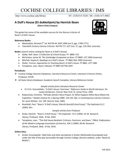 A Doll's House - Cochise College