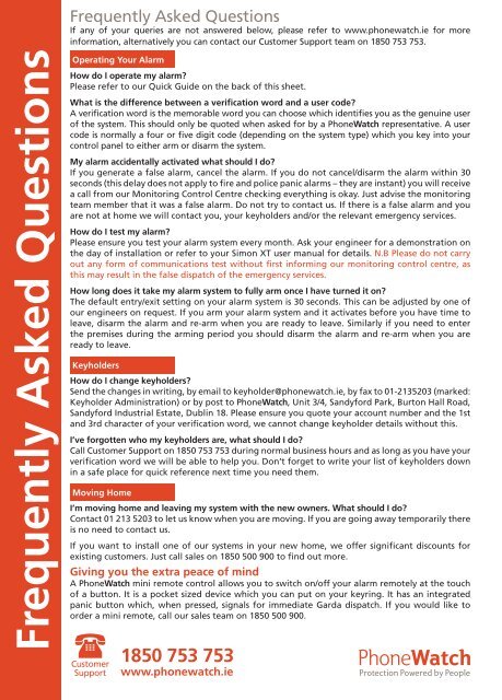 Simon XT Alarm System - Quick Guide