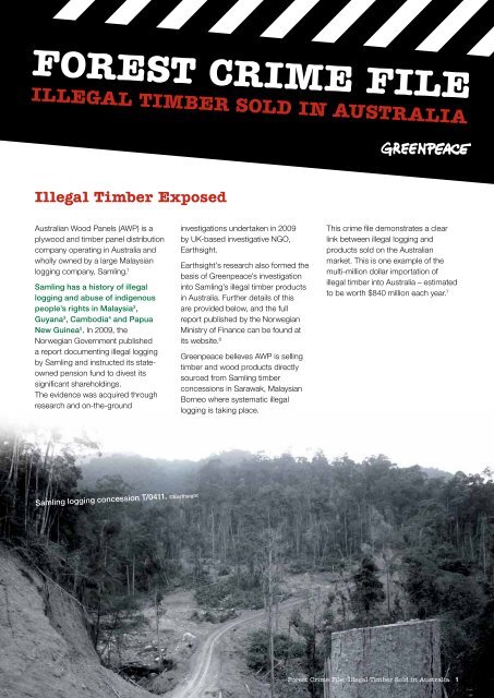 FOREST CRIME FILE - Greenpeace
