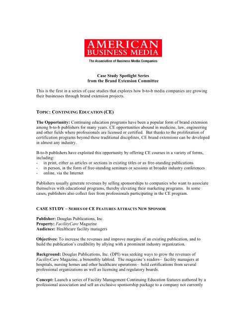 Case Study Spotlight #1 - American Business Media