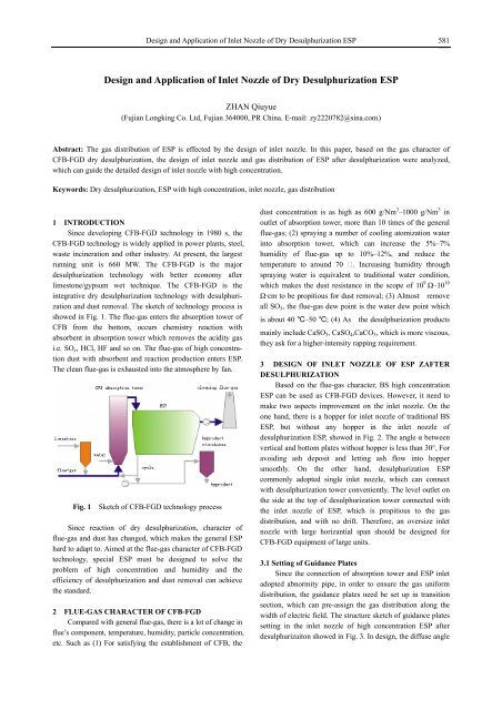 Design and application of inlet nozzle of ESP after dry ... - isesp