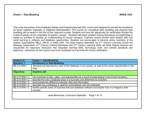Mathematics Content Standards K 12 West Virginia Schools Mathematics Content Standards K 12 West Virginia Schools