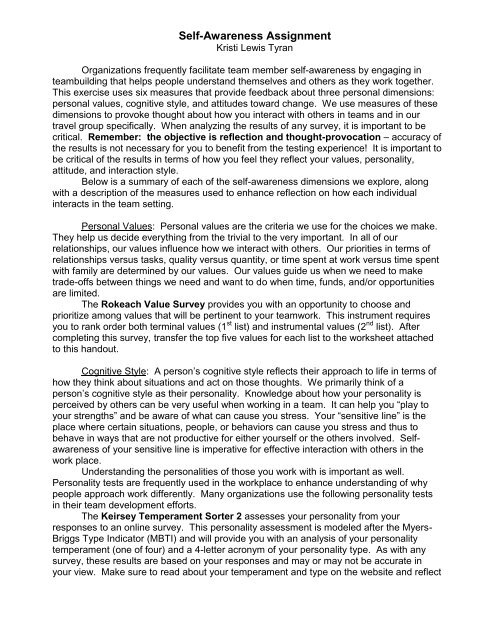 Self-Assessment Assignment