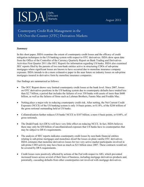 How do you manage counterparty credit risk? Leia aqui: How do you ...