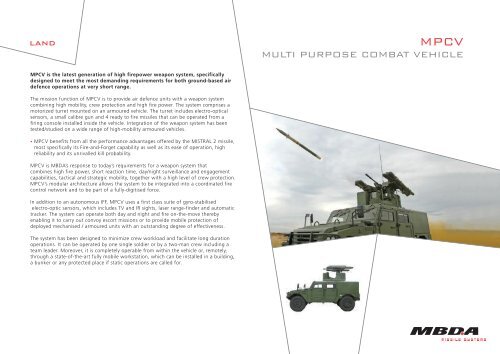 MULTI PURPOSE COMBAT VEHICLE - MBDA