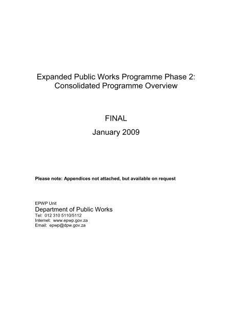 Expanded Public Works Programme Logo 28 June 2022 Media Release: