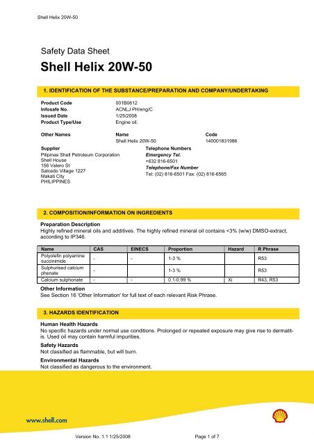 Shell Helix 20W-50 - Auto-Rx