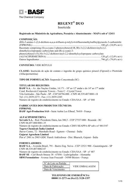 BULA Regent Duo - Basf