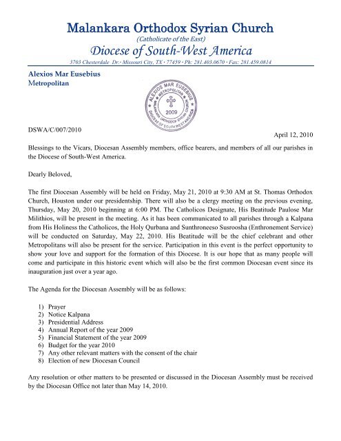 Kalpana-C-007-2010 - Diocese Of South-West America