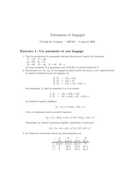 Automates et langages - liafa