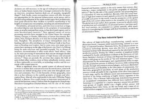 416 THE SPACE OF FLOWS de