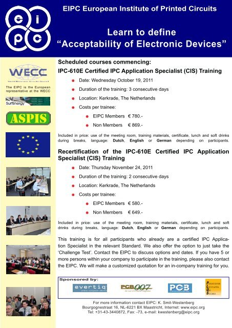 Learn to define “Acceptability of Electronic Devices” - EIPC