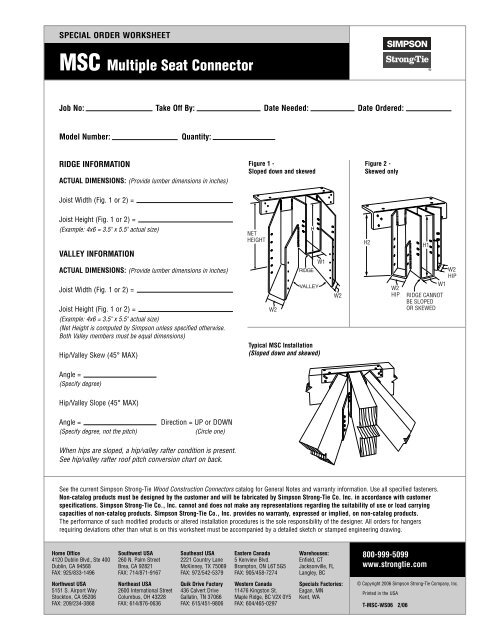 T-MSC-WS - Simpson Strong-Tie
