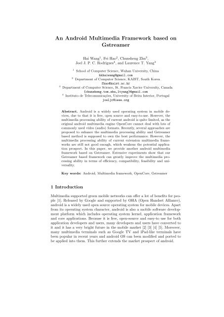 An Android Multimedia Framework Based On Gstreamer Netgna
