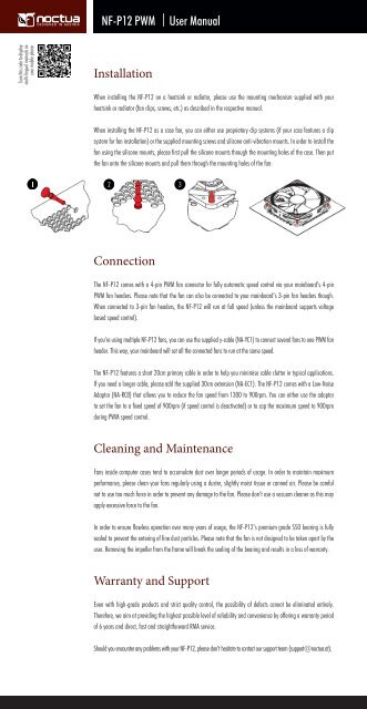 Installation Connection NF-P12 PWM | User Manual ... - Noctua.at