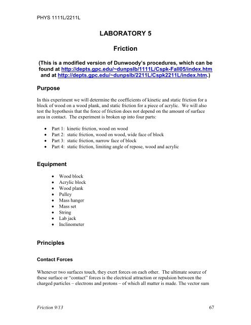 Static And Kinetic Friction Lab