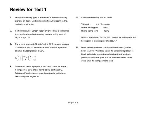 Test 1 review