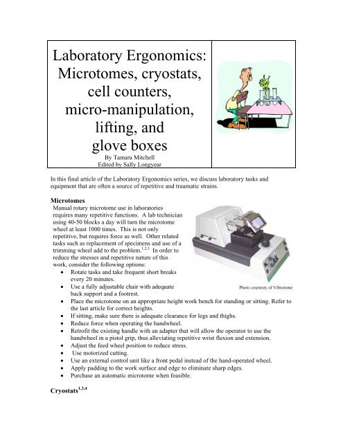 Laboratory Ergonomics - Working Well Ergonomics Information ...