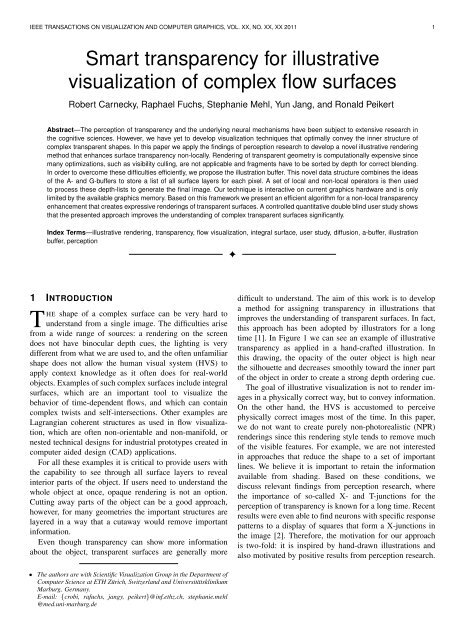 Smart transparency for illustrative visualization of complex ... - Visdom