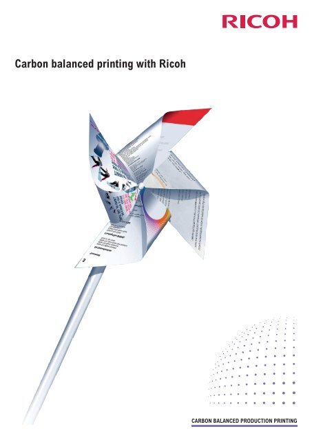 Carbon Balanced Production Printing brochure - Ricoh Europe
