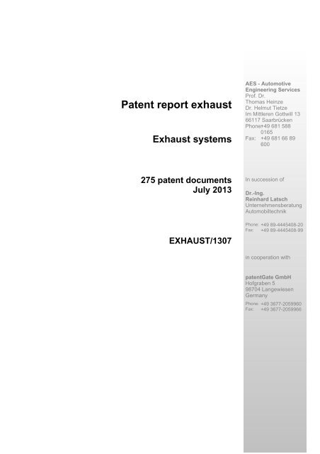 sample report July 2013 - patentGate GmbH