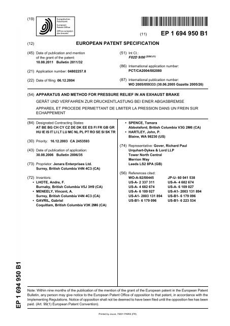 B1 Patent specification