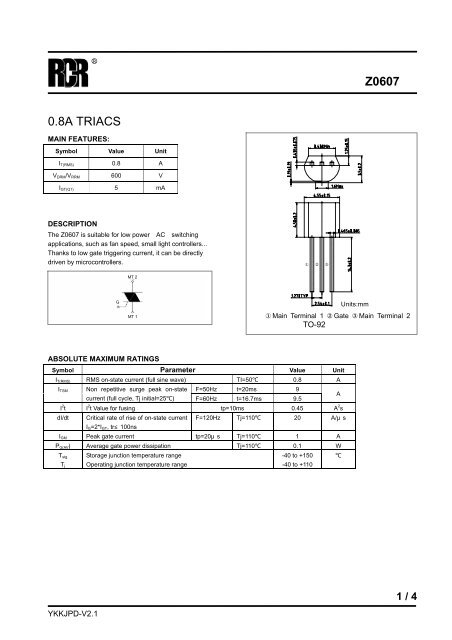 Z0607 0.8A TRIACS - NetLinux