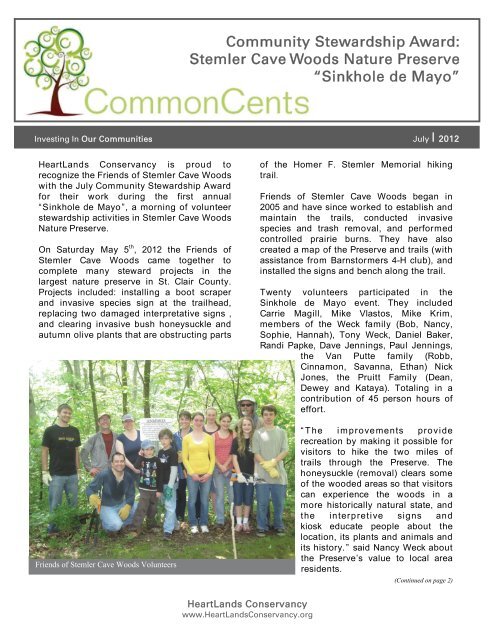 Stemler Cave Woods Nature Preserve - HeartLands Conservancy