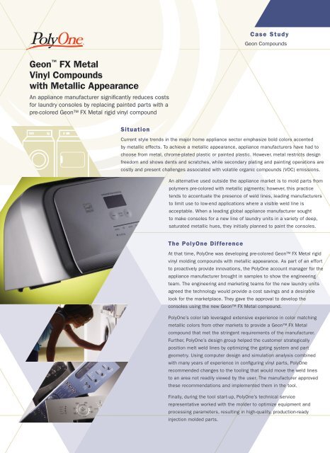 Case Study: Geon FX Metal - PolyOne