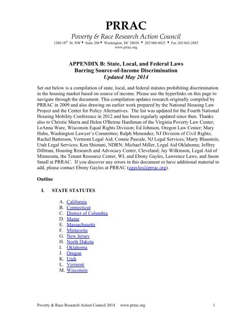 PRRAC's national survey - Poverty & Race Research Action Council