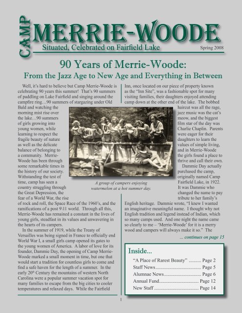 Spring 2008 - Camp Merrie-Woode