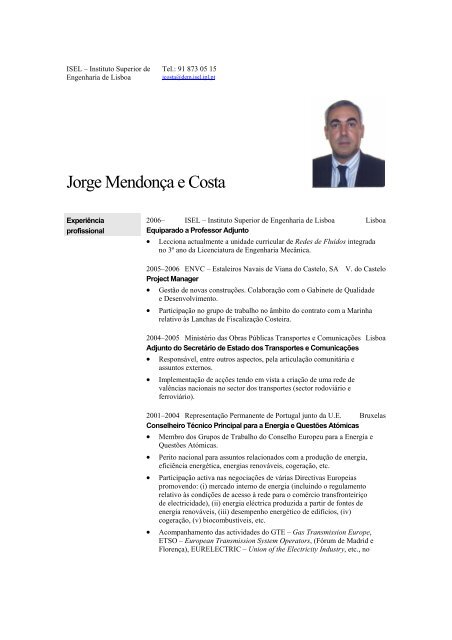 Curriculum Vitae - ISEL