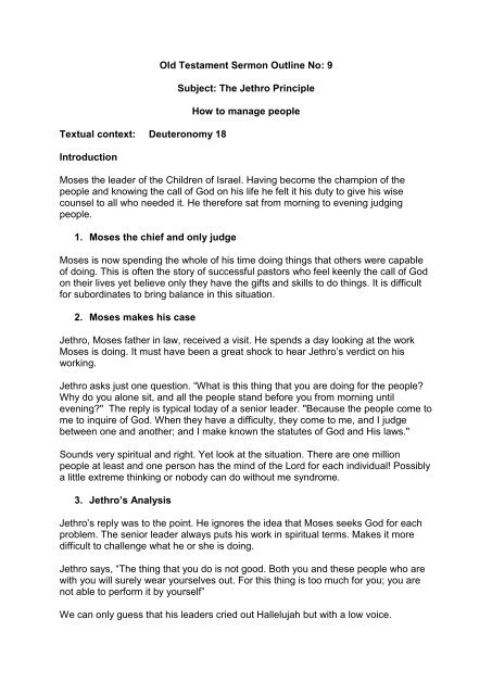 The Jethro Principle - Carr, Anthony J.