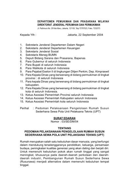pedoman buku - Ditjen Cipta Karya - Departemen Pekerjaan Umum pedoman buku - Ditjen Cipta Karya - Departemen Pekerjaan Umum
