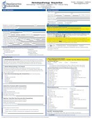 Hematopathology Requisition - NeoGenomics Laboratories