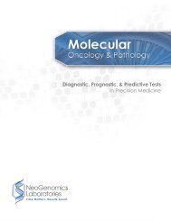 Test Menu PDF - NeoGenomics Laboratories