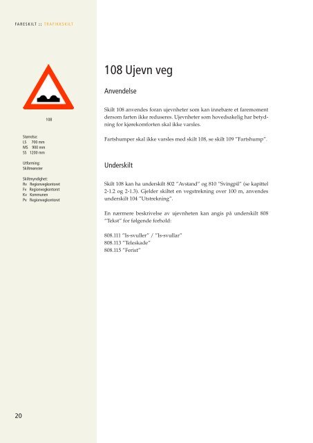 TRAFIKKSKILT :: FARESKILT