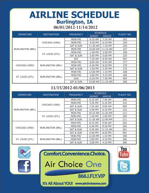 flight schedule (pdf) - Air Choice One