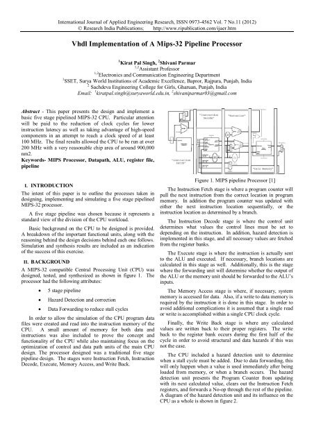 Verilog Code For Pipelined Mips Processor Coding 32 Bit
