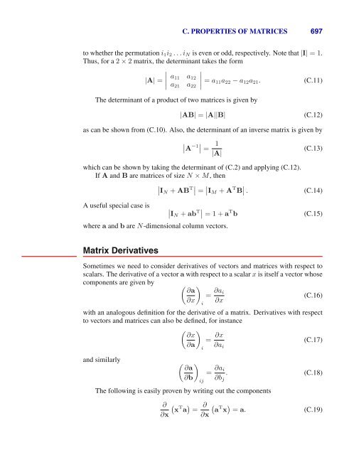 C Properties Of Matrices
