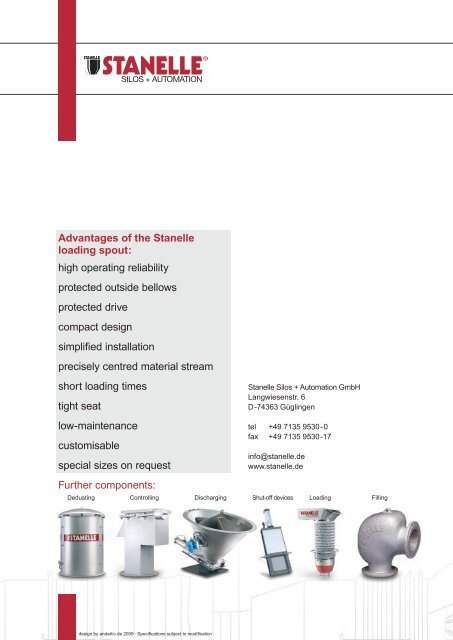 Loading spouts - STANELLE Silos + Automation GmbH