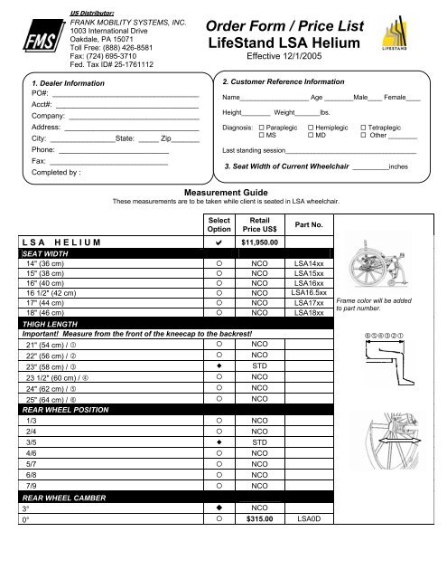 FMS- LSA-ORDER-FORM.pdf - Frank Mobility Systems