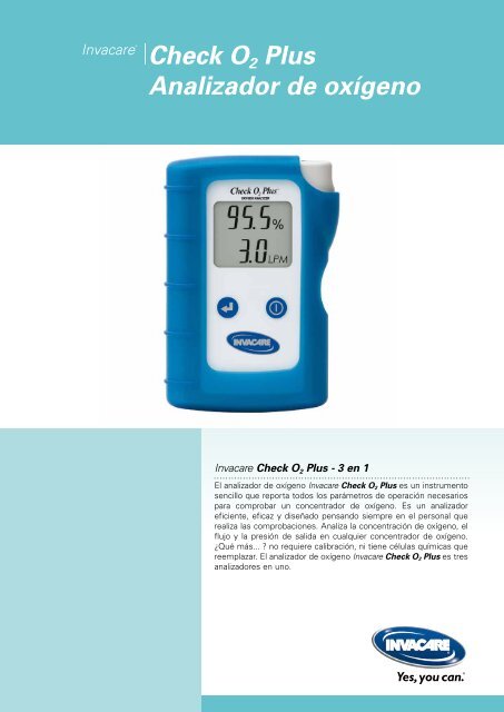 Invacare® Check O2 Plus Analizador de oxígeno