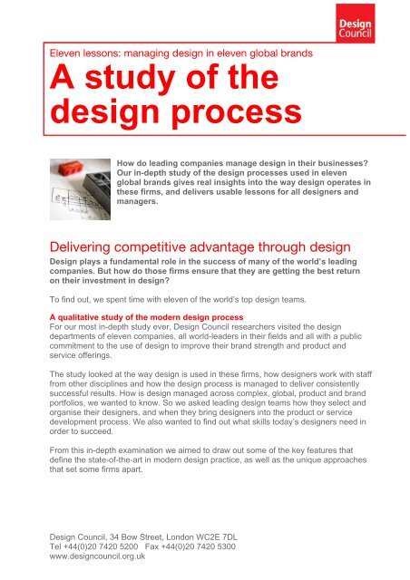 A study of the design process - Design Council